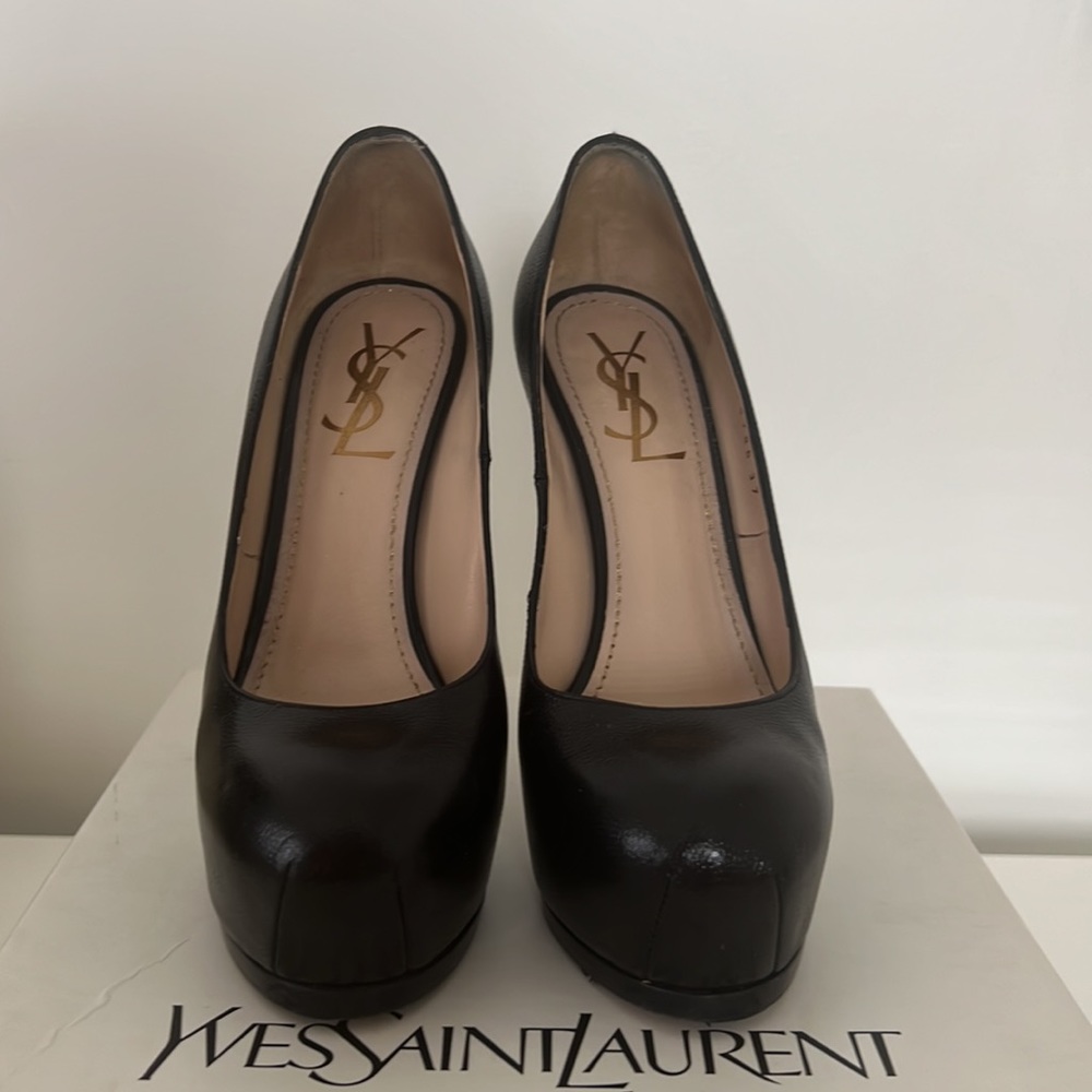 Ysl Tribute Platform Black Pumps. - Gem